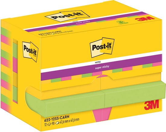 Post-it Super Sticky - Post-It Super Sticky Notes Carnival | 90 vel ...