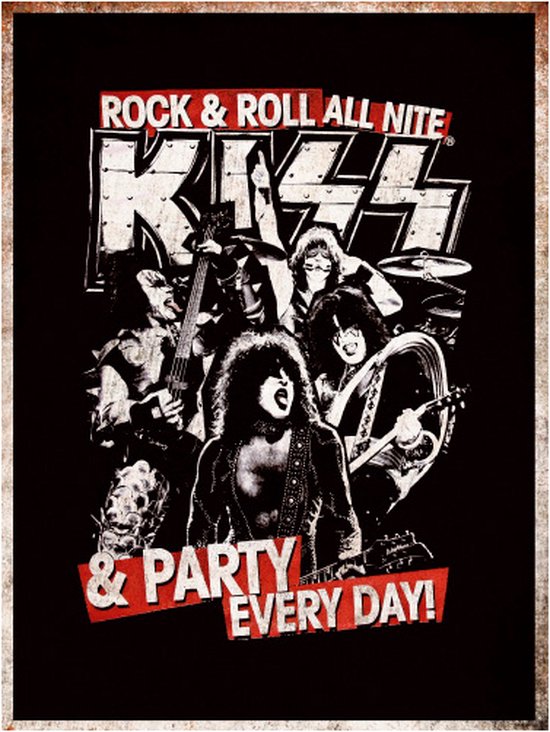 Signs-USA - Concert Sign - metaal - Kiss - Rock n Roll All Nite - 30x40 ...