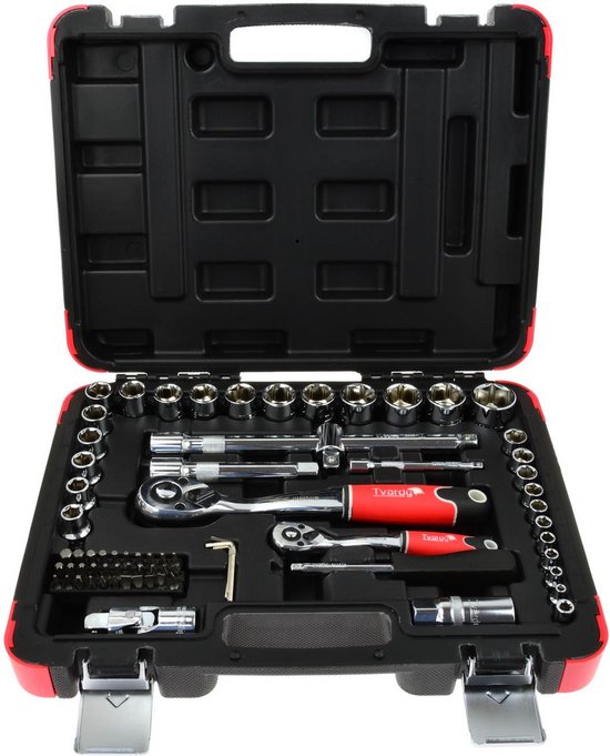 Doppenset - Doppendoos - 1/2 en 1/4 duims - Gereedschap set - Ratel set ...