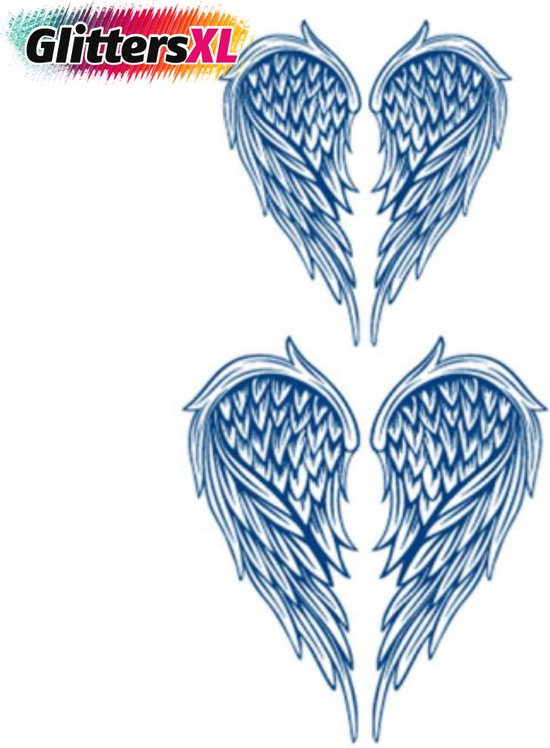 GlittersXL - Temporary Tattoo Vleugels (8x11 cm) [Semi-Permanente ...
