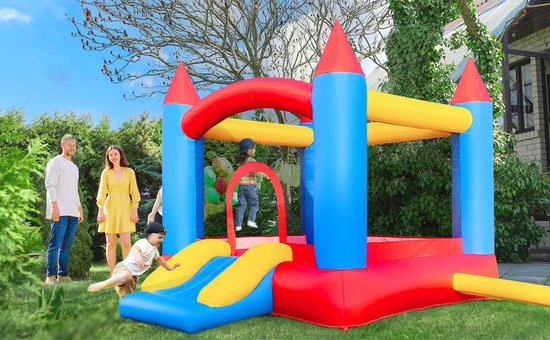 Opblaasbaar springkasteel - Kinder springkasteel met glijbaan Outdoor ...