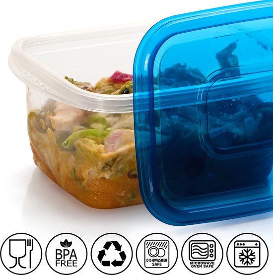 Freshly Contained 51 Stuks Plastic Voedsel Containers - BPA-vrije ...