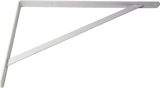 1x stuks plankdragers / schapdragers wit met schoor - staal - 33 x 50 ...