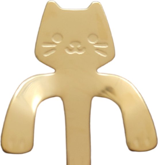 oDaani - Theelepel kat - Hangende kat - Theelepel goud - set van 4 ...