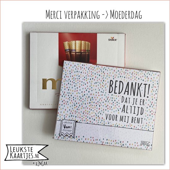 Kaartkadootje Merci -> Moederdag – No:08 (Merci Chocolade - Bedankt dat ...