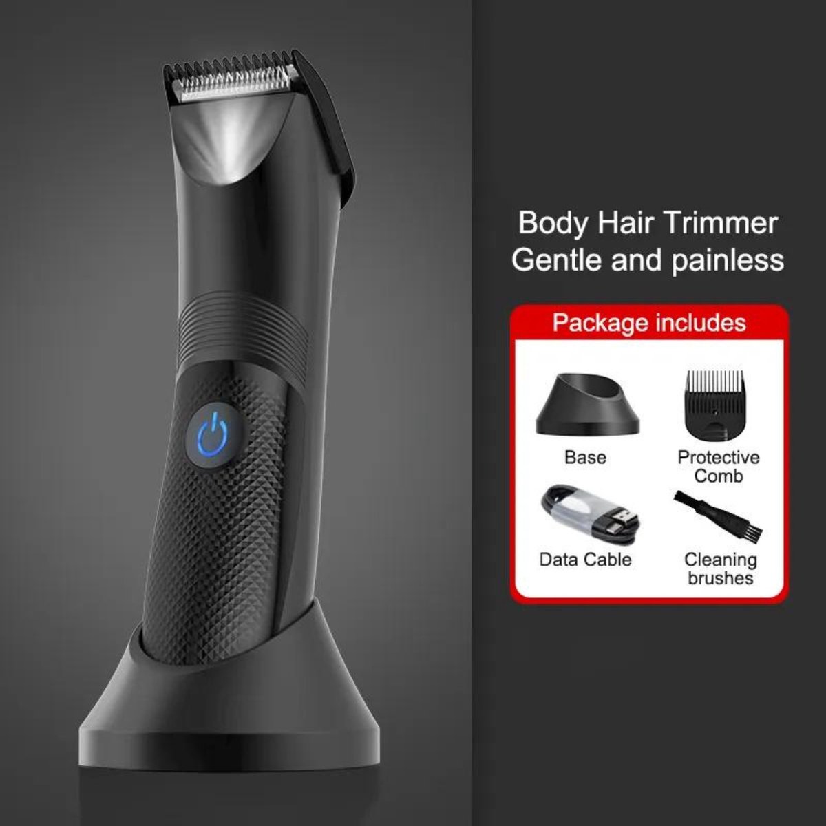 Mannen Body Hair Clipper, Scherp Mes Waterdicht USB Oplaadbaar ...