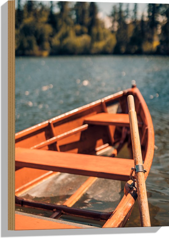 Hout - Uiteinde van Houten Boot op het Water - 40x60 cm - 9 mm dik ...