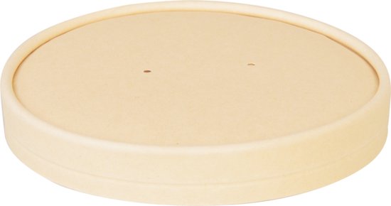 Depa® Deksel | Papier + PE | Ø117mm | 18mm | naturel | 25 stuks | bol