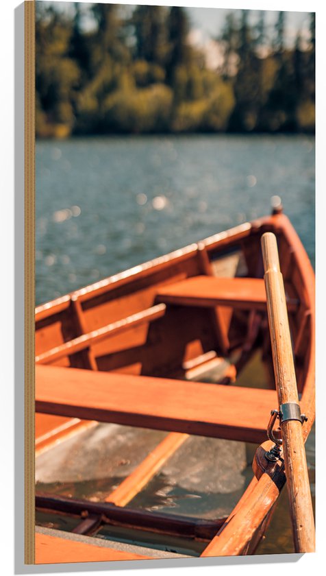 Hout - Uiteinde van Houten Boot op het Water - 50x100 cm - 9 mm dik ...