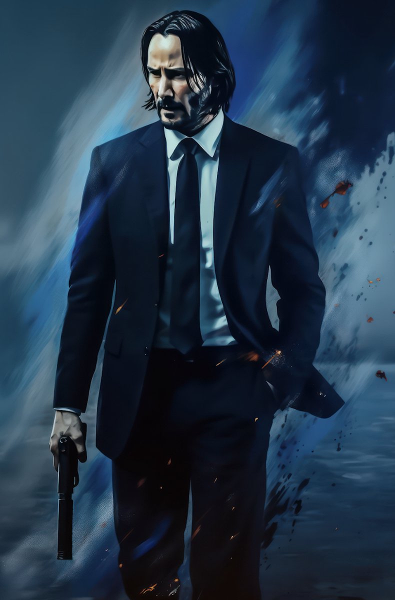 John Wick 4 Affiche John Wick Pistolet 61x91