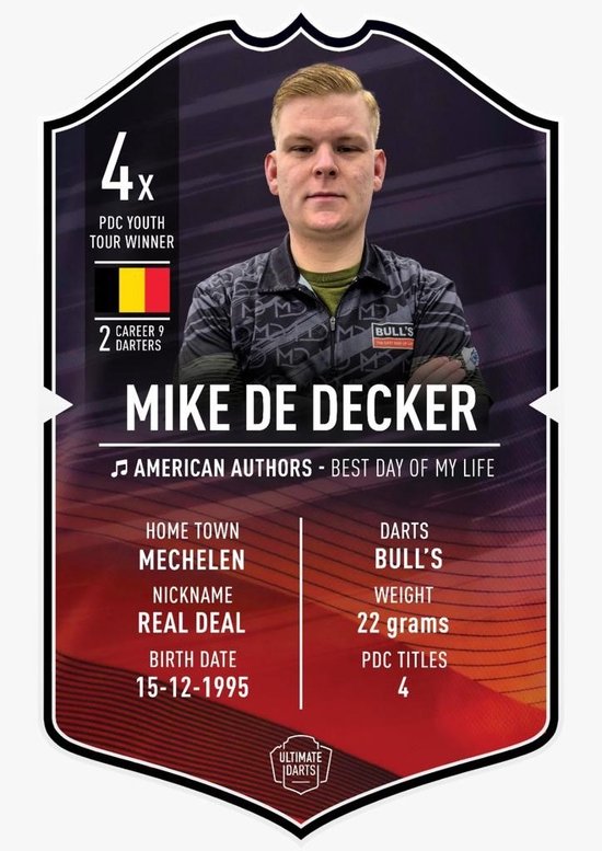 Mike de Decker Ultimate Card 37x25cm Darts Kaart | bol