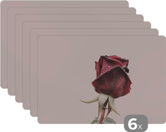 Placemat - Placemats kunststof - Bloemen - Rood - Rozen - Groen - 45x30 ... Placemat - Placemats kunststof - Bloemen - Rood - Rozen - Groen - 45x30 ...