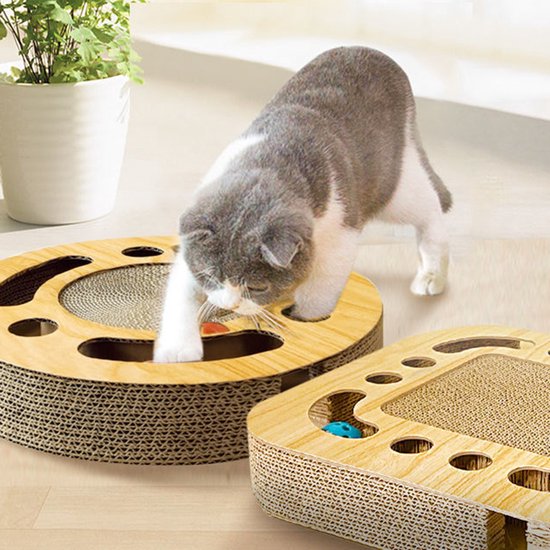 Ronde Krabpaal Bord Met Bel Bal Kat Gezond Slijpen Van Klauwen Duurzaam ...