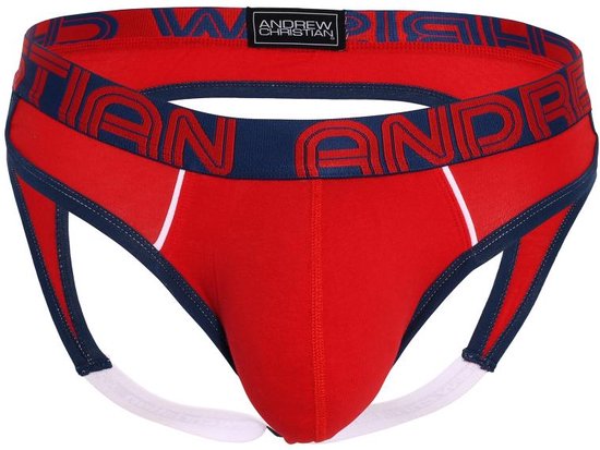 Andrew Christian SHOW-IT® Retro Pop Locker Room Jock Red - MAAT XL ...