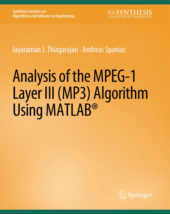 Synthesis Lectures On Algorithms And Software In Engineering Analysis Of The Mpeg 1