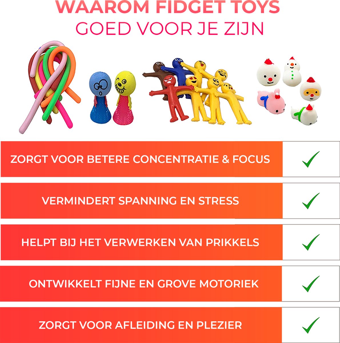 Fidget Toys Pakket - 50 stuks - Fidget Speeltjes Set - Fidgets | bol.