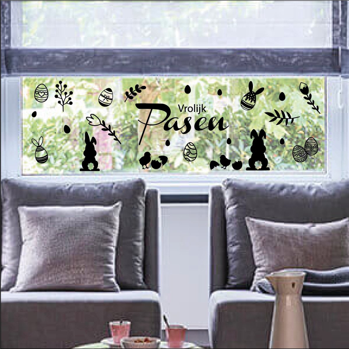 Studio Keut - Raamstickers - Pasen - Groot - 2vel A4 | bol.com