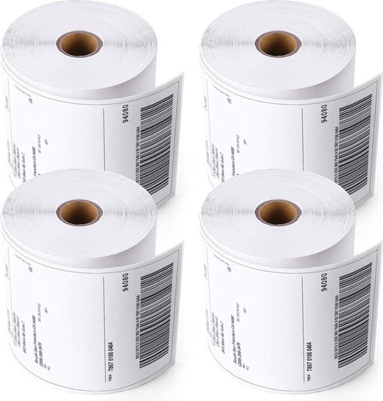 Thermo labels - Roll van 500 labels - 100 mm x 150 mm - Voor thermische ...