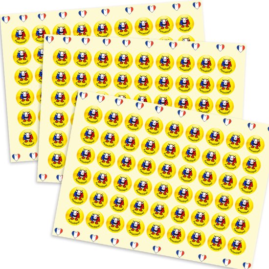 Franse Taal Stickervellen - Stickers met de tekst Fantastique - Frans ...