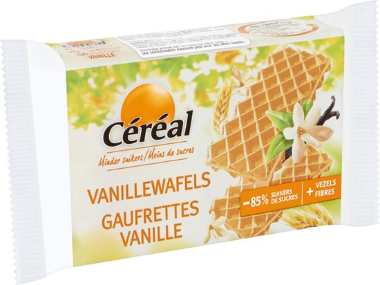 Cereal Vanillewafels maltitol 90 gram | bol
