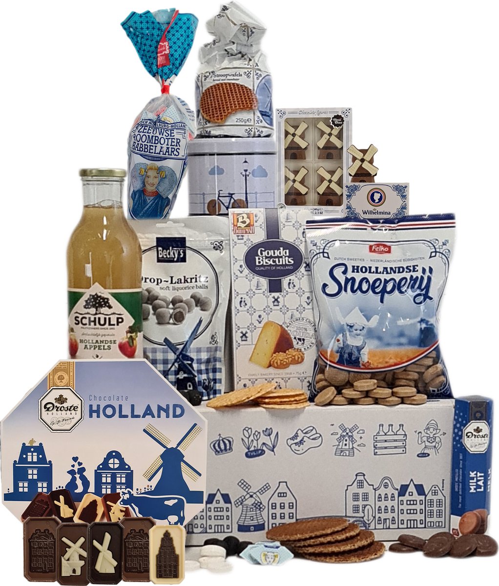 Cadeaupakket - Holland Pakket nr 1 - Hollandse cadeautjes | Pakket met ...