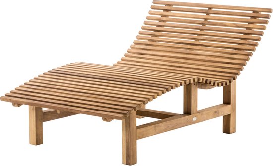 Designer ligbank Kiba - 200x120cm - Houten bank - Tuinbank - Loungebank ...