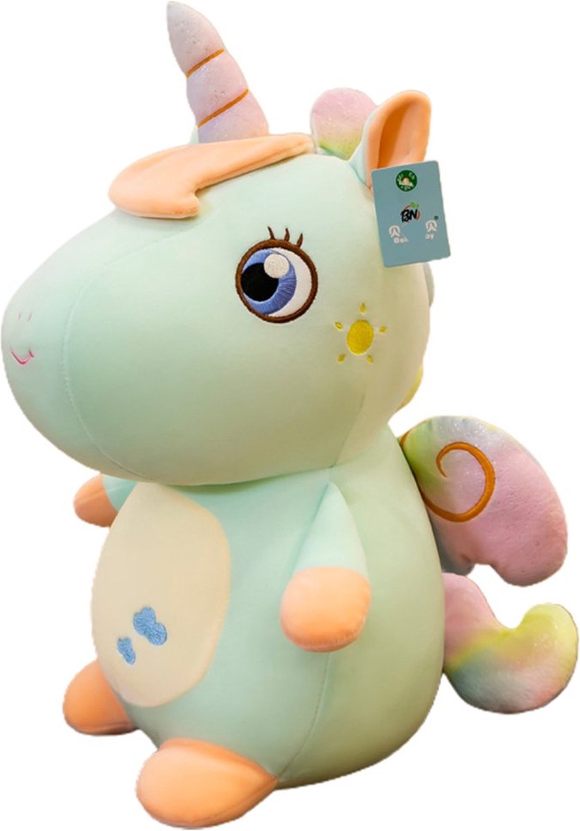 Unicorn Knuffel Groen - 60 cm - Grote knuffel - Eenhoorn knuffel groen ...