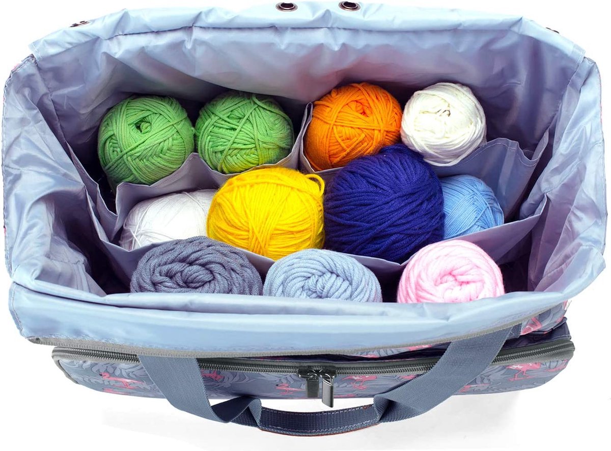 Teamoy breitas opbergtas, opbergtas voor wol, breinaalden, haaknaalden ...