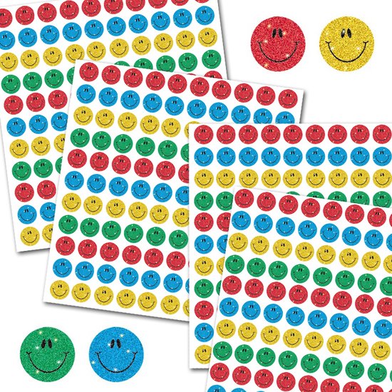 Glitter Smiley Stickervellen - 440 Beloningsstickers voor Kinderen ...