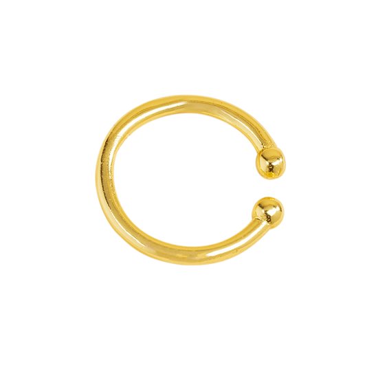 Rebelle Amsterdam - Gouden Ring Piercing Oorbel Basic - 18 Karaat Goud - Ear Cuff -... | bol