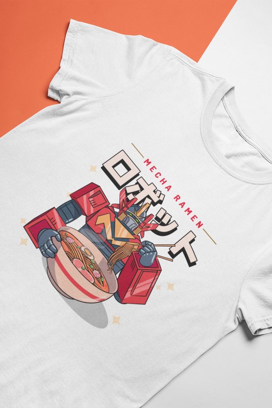 Mecha Transformers Ramen Noodles T-Shirt Wit - Anime Merchandise ...