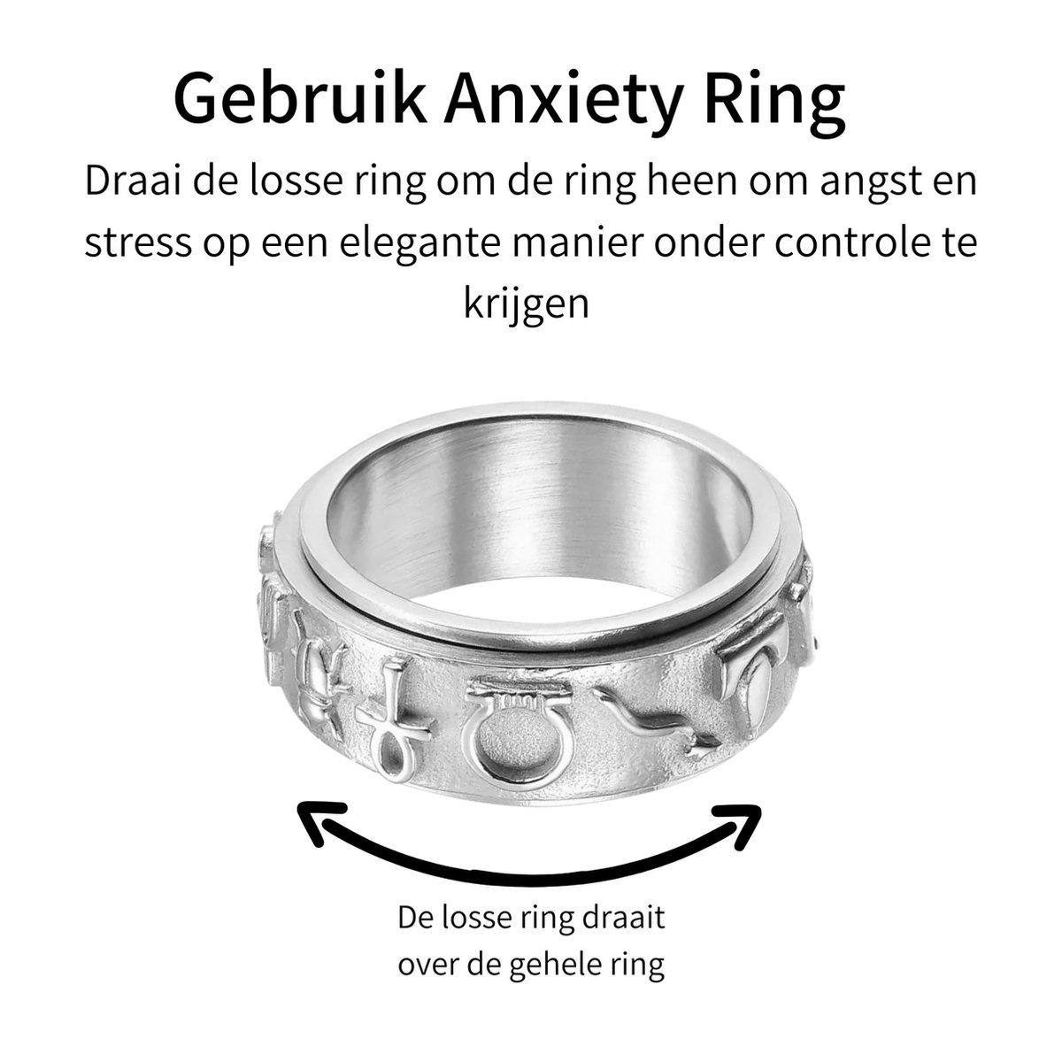 Anxiety Ring - (Egypte) - Stress Ring - Fidget Ring - Anxiety Ring For ...