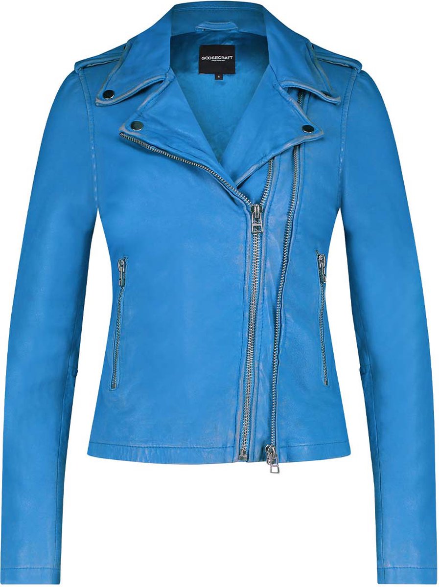 Goosecraft Jas Gc Biker513 102321034 Tranquil Blue Dames Maat - M | bol