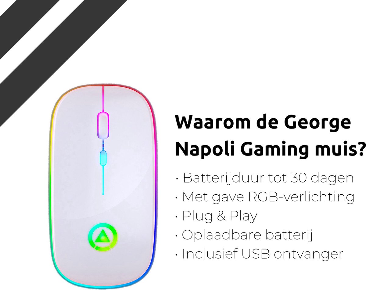 George Napoli - Wireless Gaming mouse - Draadloze Gaming muis ...