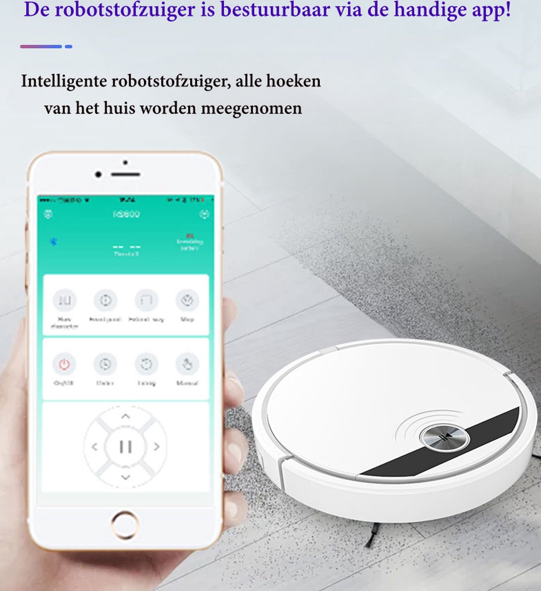 Dweilrobot - Robotstofzuiger - Met dweilfunctie - Inclusief app - 2800 ...