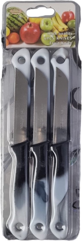 kartelmes - Tomatenmes 18,5 cm RVS zwart 12 stuks | bol.com