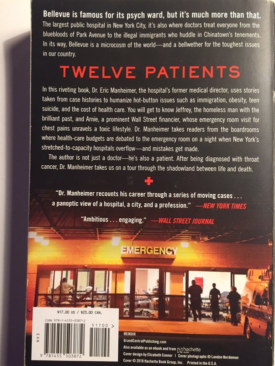 Twelve Patients, Manheimer, Eric | 9781455503872 | Boeken | bol