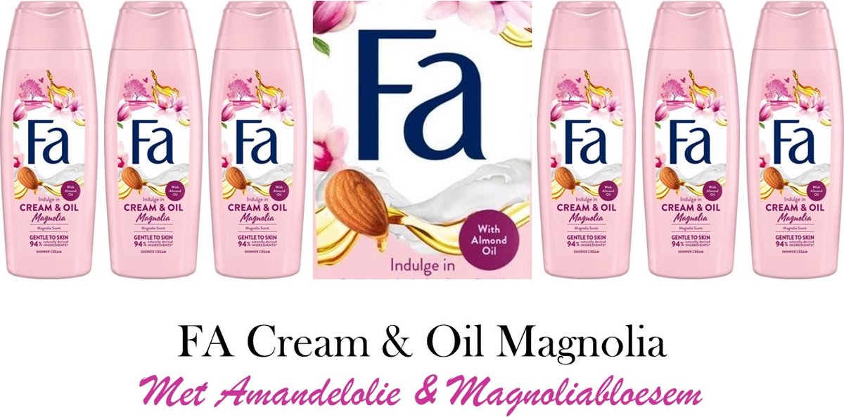 FA Douchegel - Cream & Oil Magnolia - Voordeelverpakking 6 x 250 ml ...