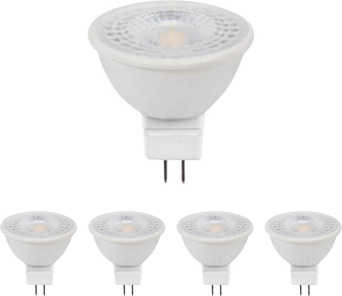 LED Reflector Spotje met GU5.3 fitting - 12V - Warm wit licht - 6.5W (40W) - MR16 - 5PACK | bol.com