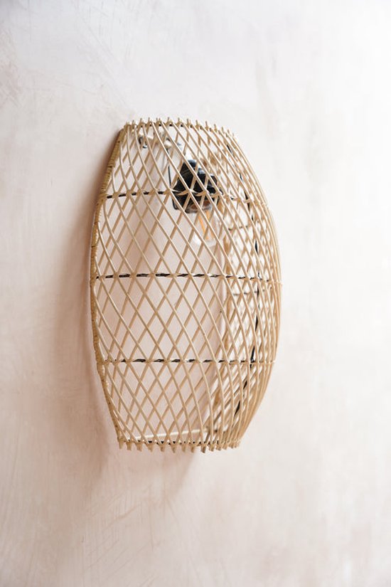 Hippie Monkey - Wandlamp - Rotan - The Rattan Wall Pendant | bol