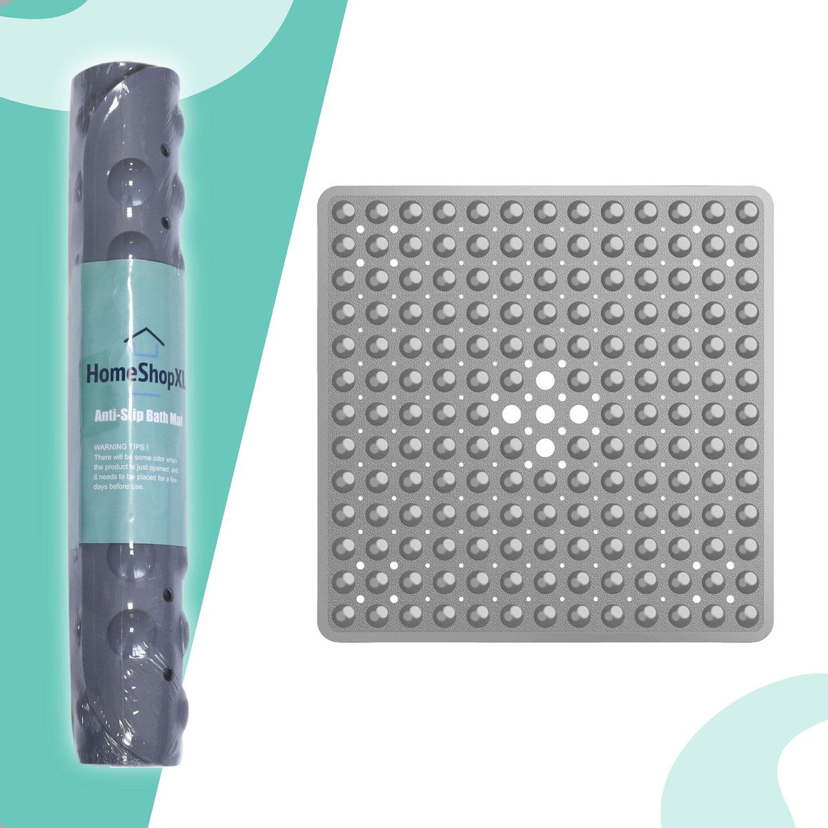 The Original - Douchemat Antislip - Grijs - 53x53cm - Antislipmat ...