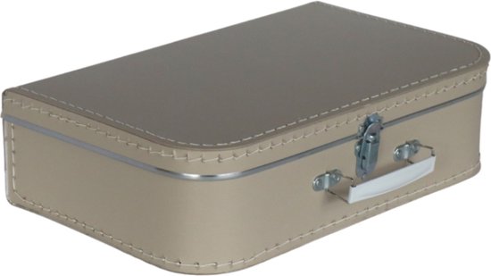 Kinderkoffer 35cm Zand - Logeerkoffer - Kartonnen koffer - Kinder ...