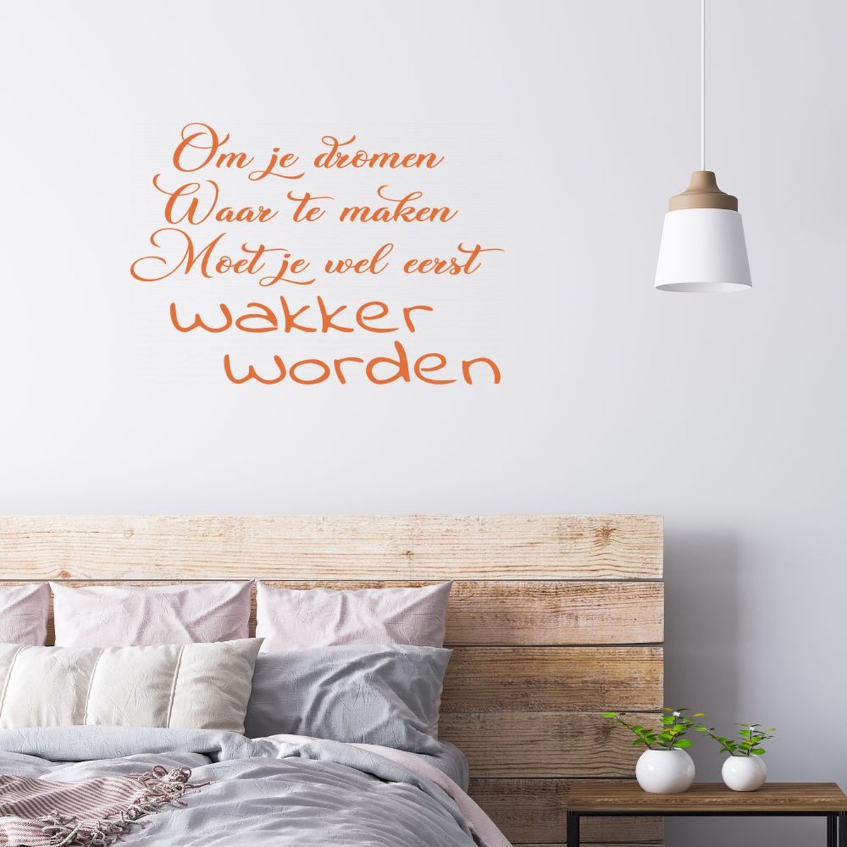 Stickerheld - Muursticker Om je dromen waar te maken - Slaapkamer ...