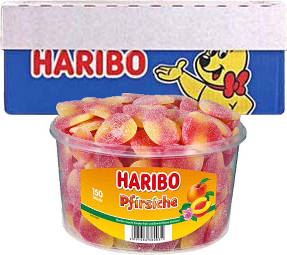 Haribo Pêche - 6 silos x 150 pièces | bol.com