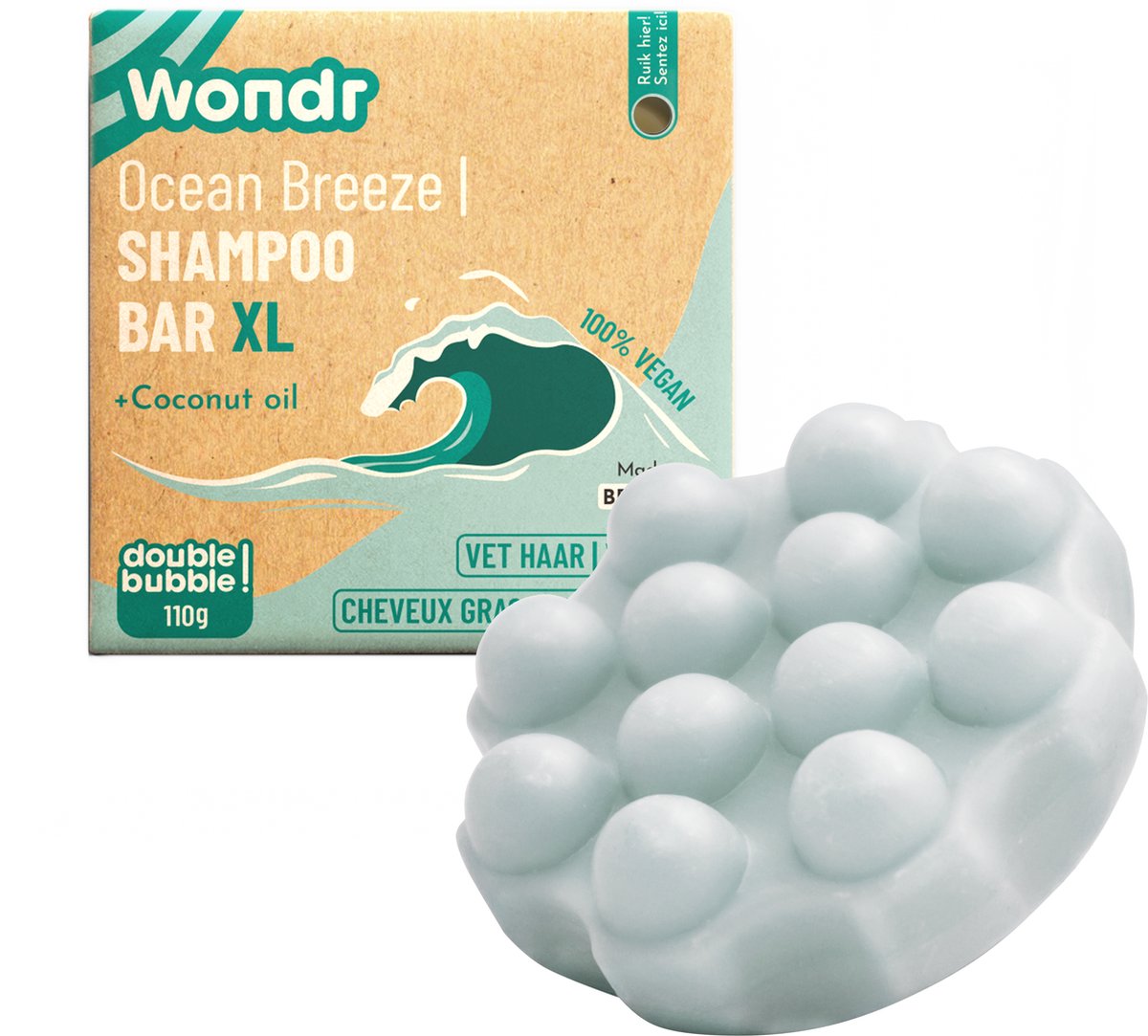 WONDR shampoo bar - Vet haar - Meer volume - Ocean Breeze - Verzorgend ...