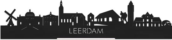 Standing Skyline Leerdam Zwart hout - 40 cm - Woon decoratie om neer te ...
