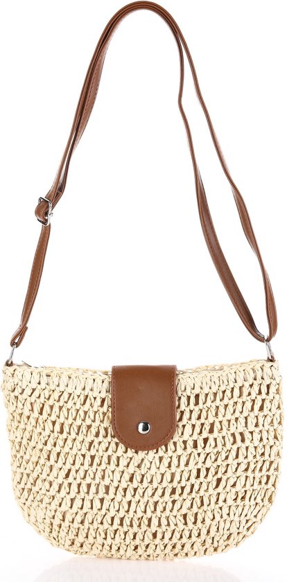 Strandtasje - Tasje Ibiza - Zomer - Summer - Gevlochten - Beige | bol