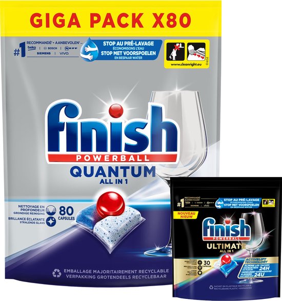 Finish Quantum Regular 80 tabs & Finish Ultimate Regular 30 tabs | bol