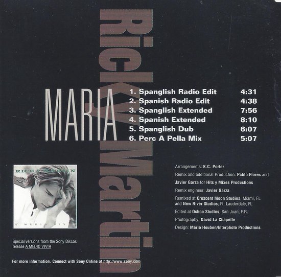Ricky Martin - Maria, Ricky Marin | Muziek | bol