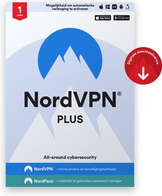 NordVPN Plus - Cybersecuritypakket - VPN en Password Manager - 1-jarig ...